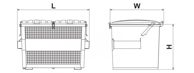 frontlift-recycling-cage-sizes - TORO Waste Equipment